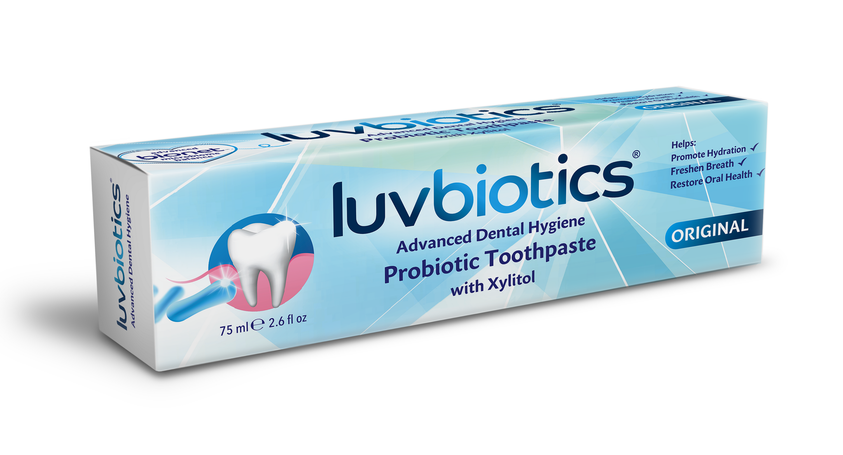 Luv Biotics Original Toothpaste with Oral Probiotics, Xylitol & Aloe V