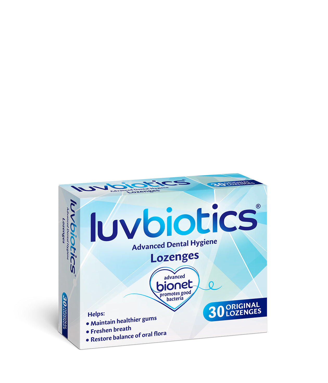 Luv Biotics Original Mint Lozenges with Oral Probiotics, Xylitol & Alo